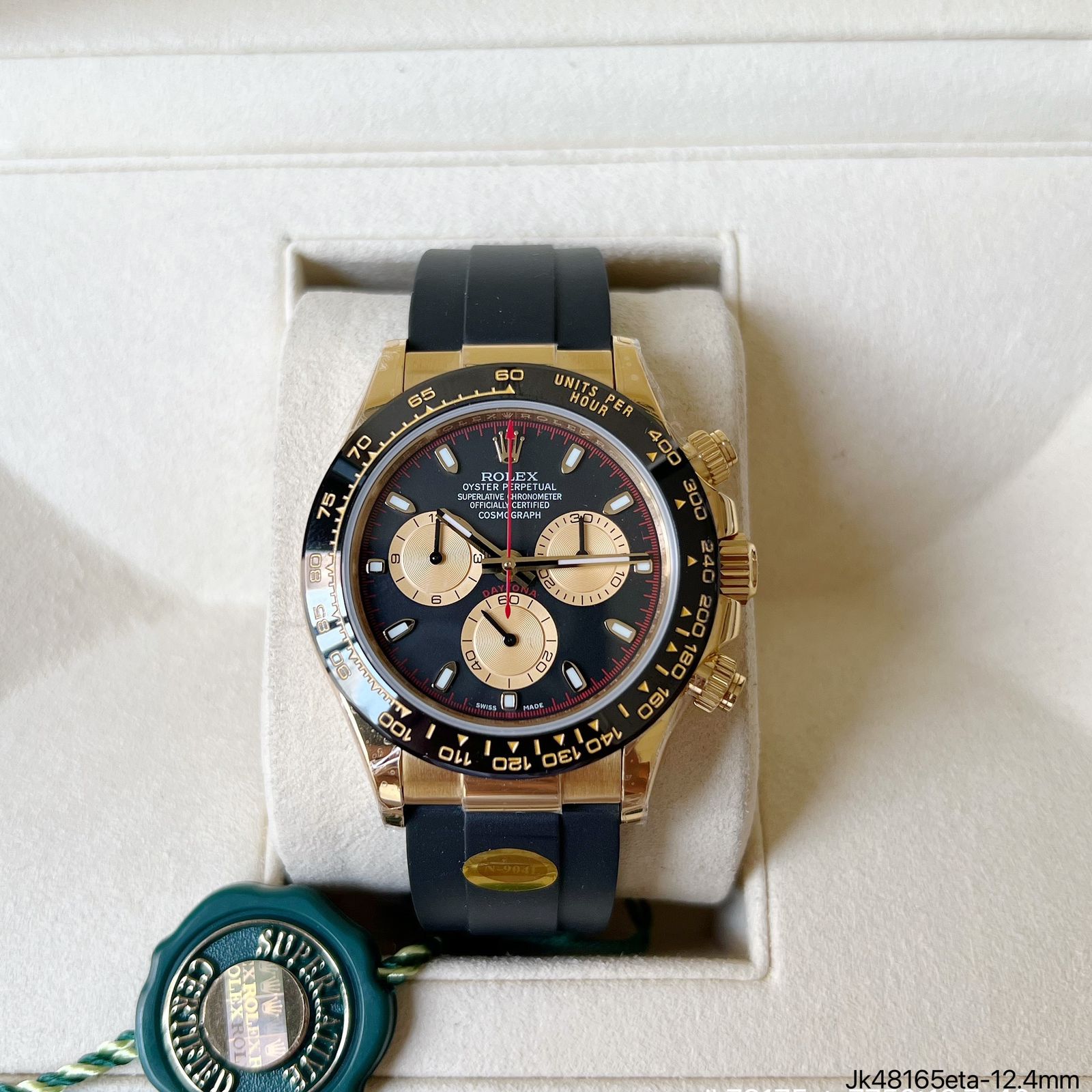 SUPER CLONE MAQUINA ETA ROLEX DAYTONA DOURAQDO BORRACHA 40MM PAUL ...